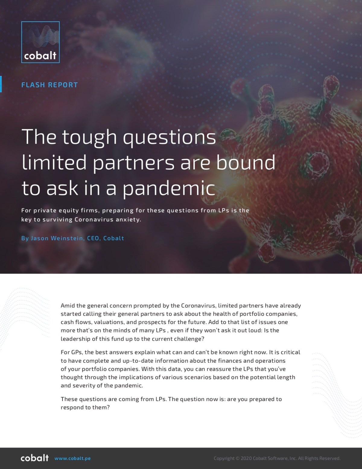 The Tough Questions LPs are Bound to Ask in a Pandemic | Cobalt, a ...